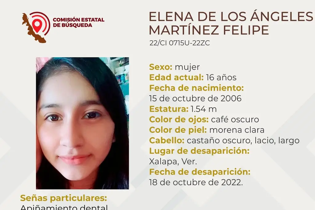 Piden ayuda para localizar a menor de edad desaparecida en Xalapa - xeu noticias veracruz