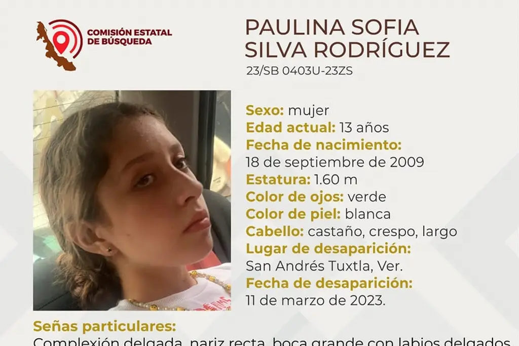 Piden ayuda para localizar a menor de edad desaparecida al sur de Veracruz - xeu noticias veracruz