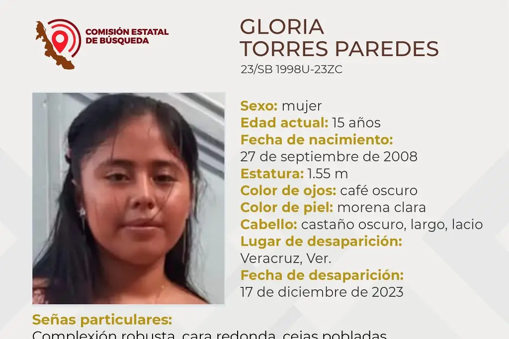 Piden ayuda para encontrar a menor de edad desaparecida en el puerto de Veracruz - xeu noticias ...