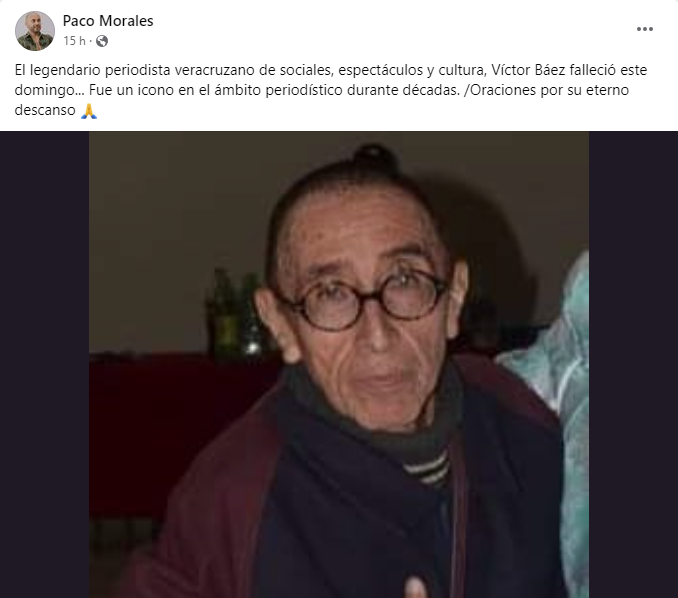 Fallece Víctor Báez, el legendario periodista y fotógrafo de sociales ...
